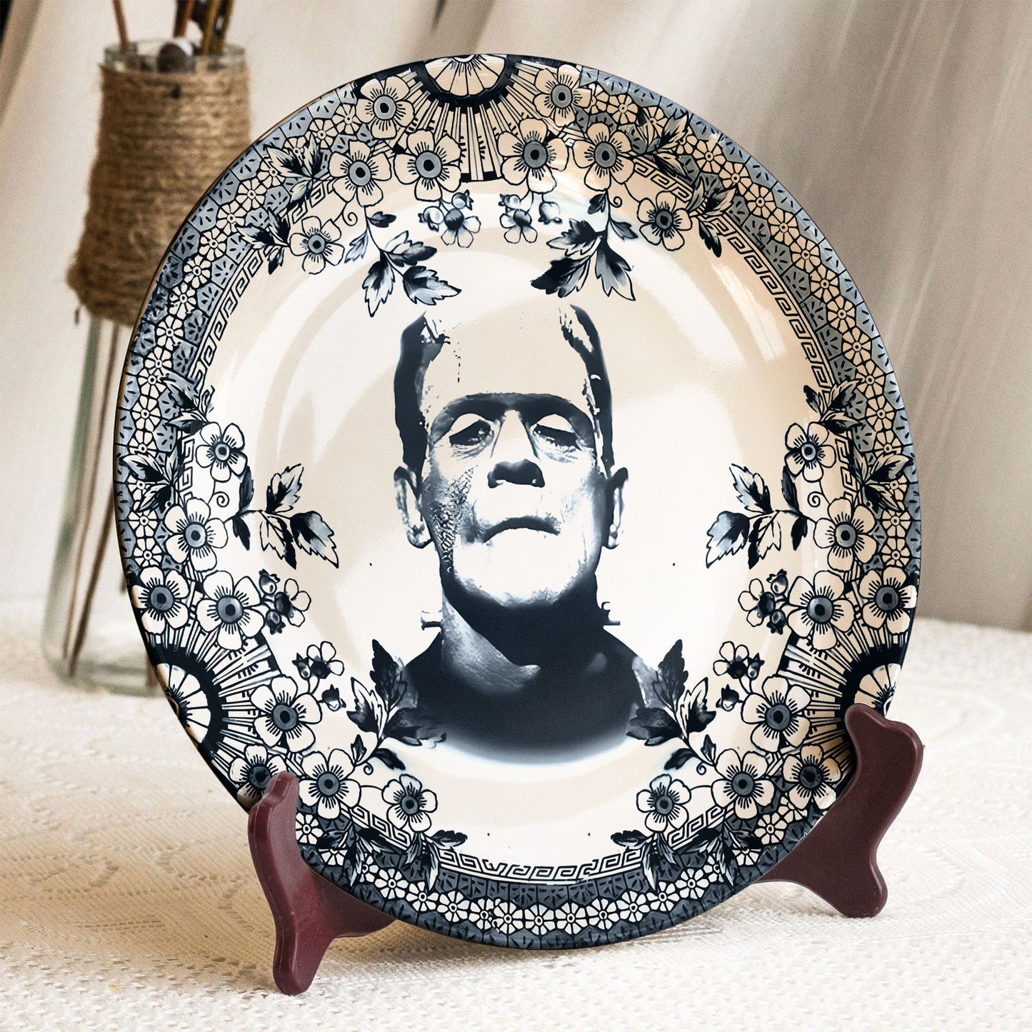 Vintage Gothic Frankenstein Decorative Ceramic Plate – Printnest