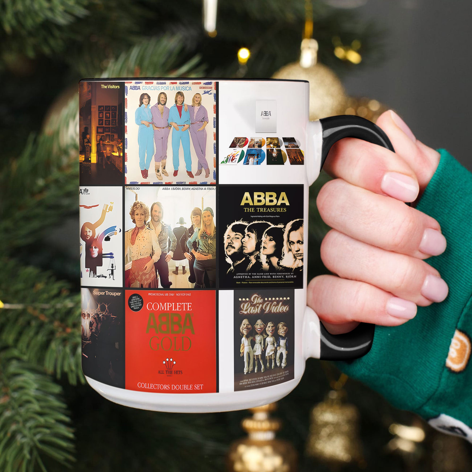 ABBA Accent Mug – Classic Album Cover Collage Gift for Pop Music Fans ...